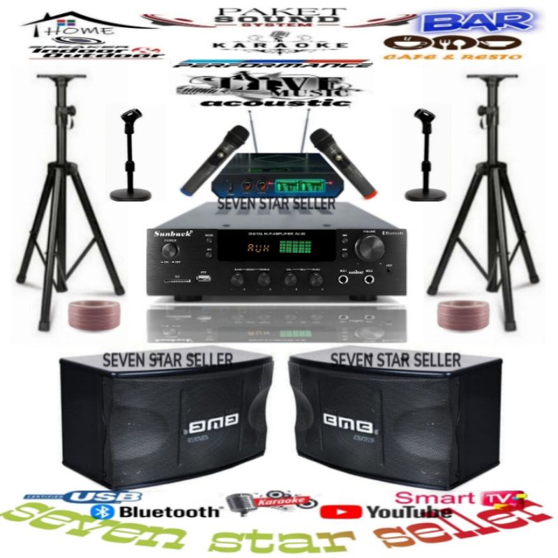 Jual paket karaoke sound system BMB 10 inch ampli digital system ...