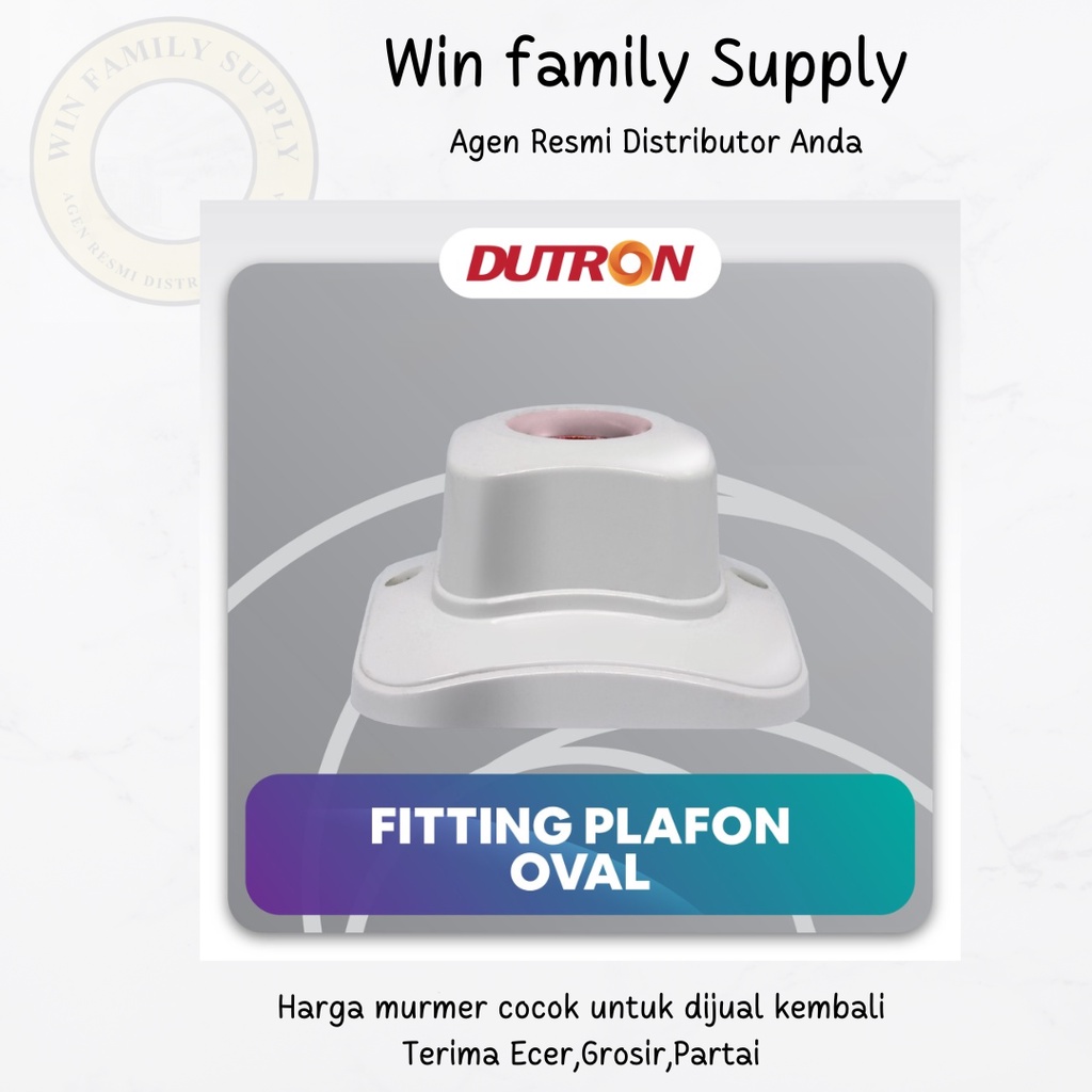 Jual Dutron Fitting Plafon Oval / Fitting Lampu Plafon Oval SNI ...