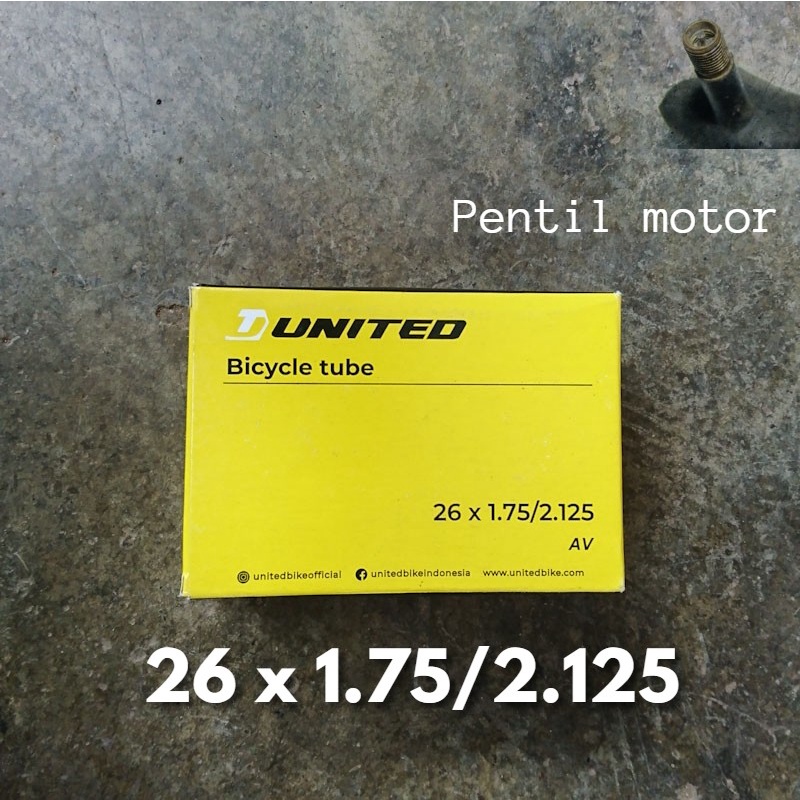 Jual Ban Dalam United Sepeda 26 x 1.75/2.125 AV Schrader Pentil Motor | Shopee Indonesia