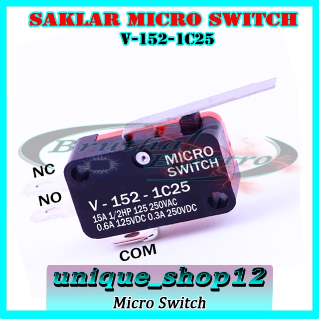 Jual Saklar Micro Switch Omron V-152-1C25 Saklar Limit Micro Miniature Tuas Lurus | Shopee Indonesia