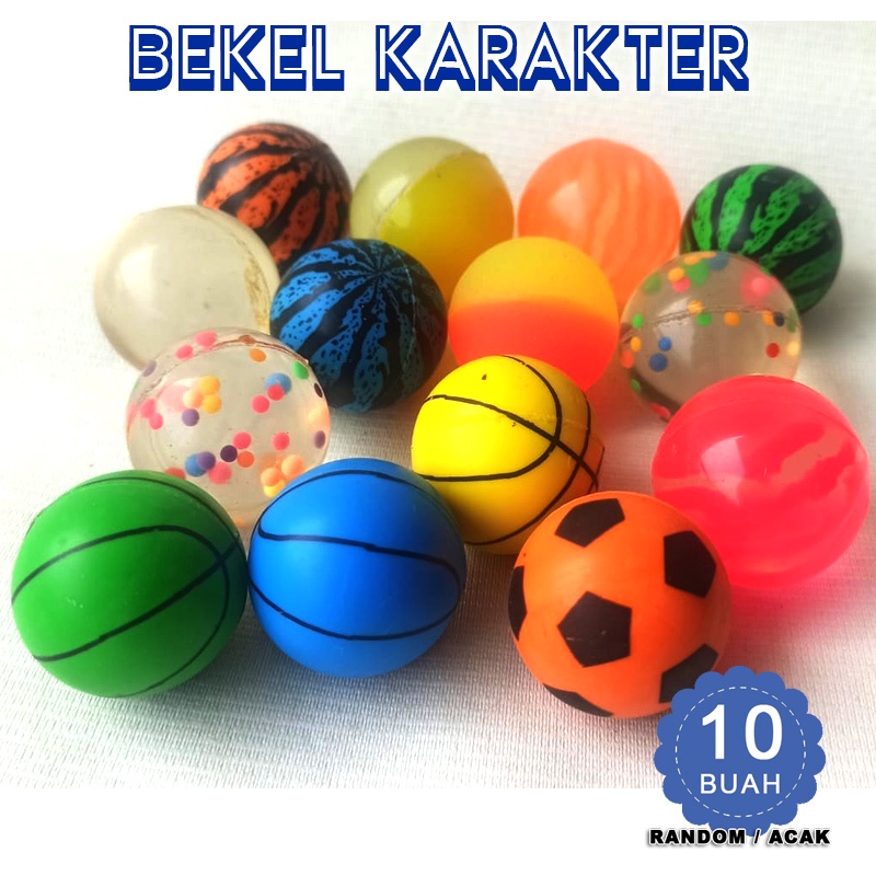 Jual Mainan bola Bekel KARAKTER paket 10 buah - Bekel KARAKTER 10 pcs ...