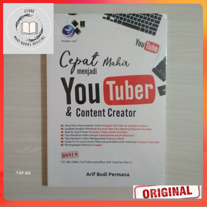 Jual Buku YouTube : Cepat mahir menjadi youtuber dan content creator ...