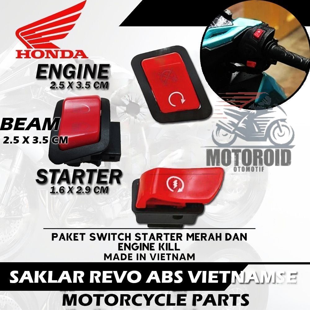 Jual Saklar Tombol Starter Dan Idling Stop Vietnam Merah Cut Starter ...