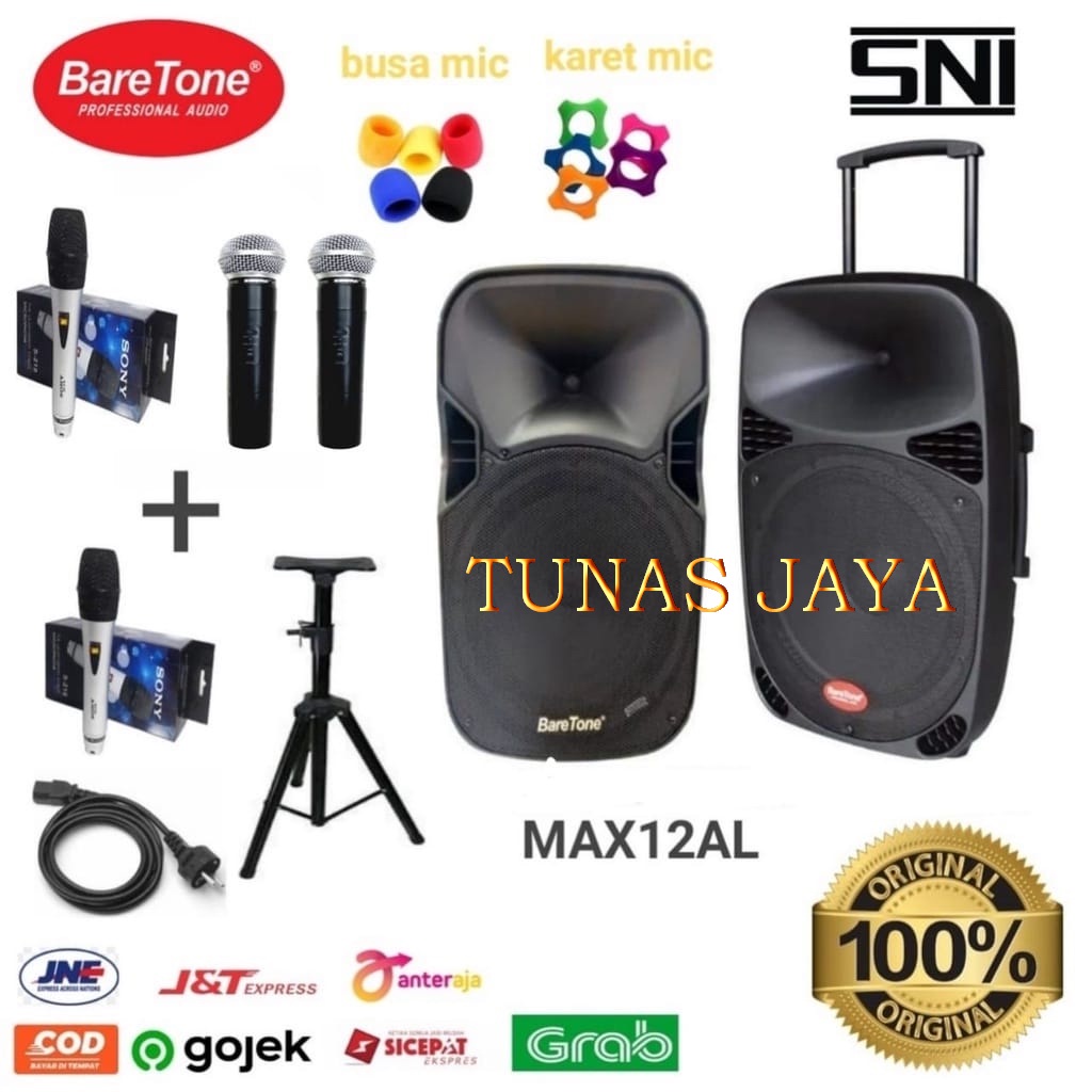 Jual Speaker aktif portable Baretone max12al 12 inch max 12al ORIGINAL ...