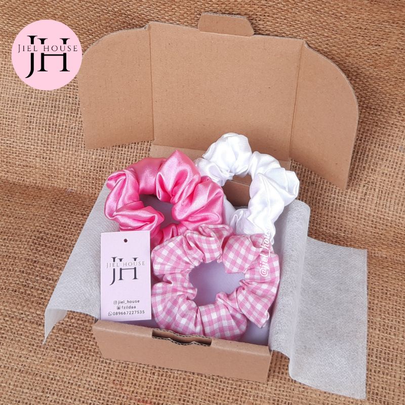 Jual Gift Box Scrunchie Kado Hampers idul fitri ramadhan kunciran ikat ...
