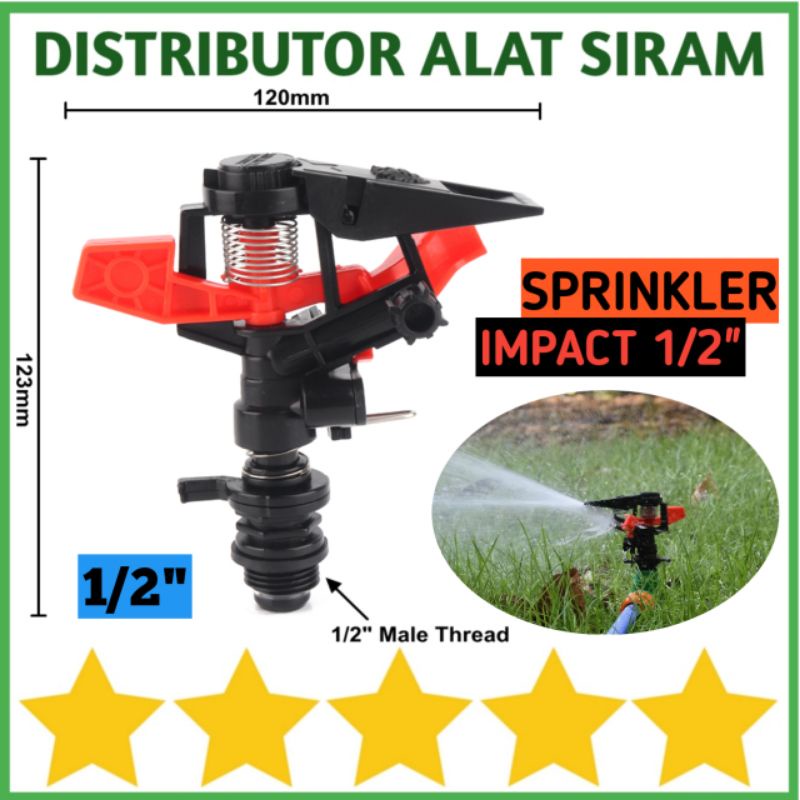 Jual SPRINKLER IMPACT / IMPULSE 1/2 INCH ALAT SIRAM TAMAN KEBUN NOZZLE ...