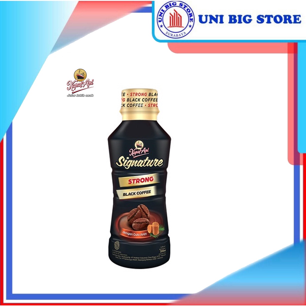 Jual Kapal Api Kopi Signature STRONG Black Coffee 200 ml Botol | Shopee ...