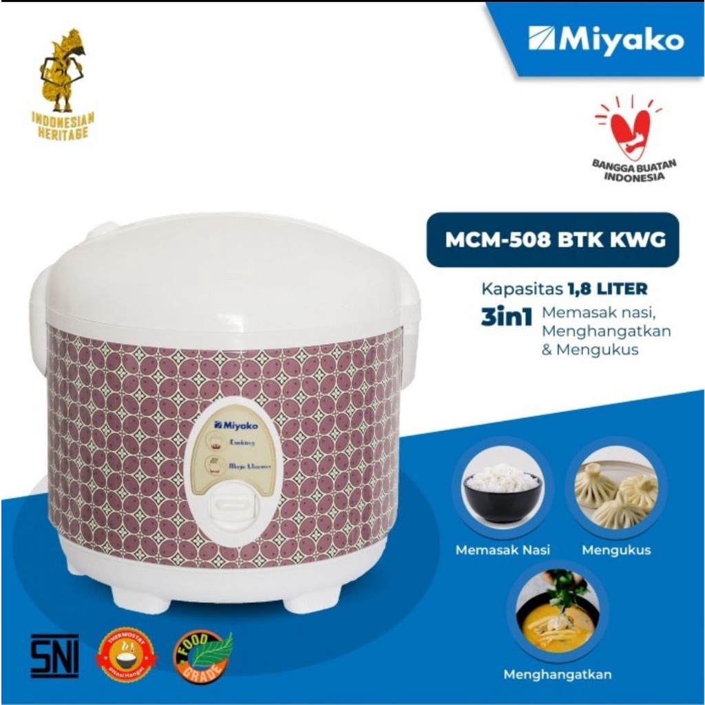 Jual Miyako Magic Com MCM 508 KWG - Rice Cooker Miyako - Miyako ...