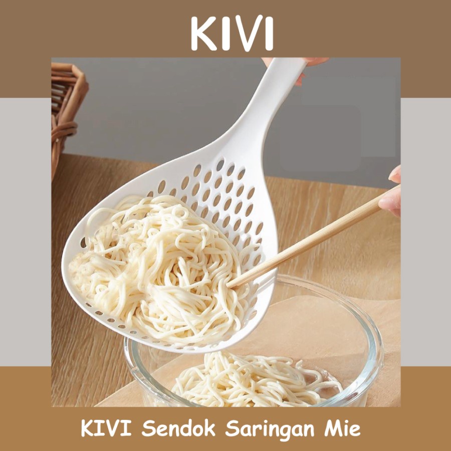 Jual KIVI Sendok Saringan Besar Bahan Nilon Gagang Tirisan Sayur Mie ...