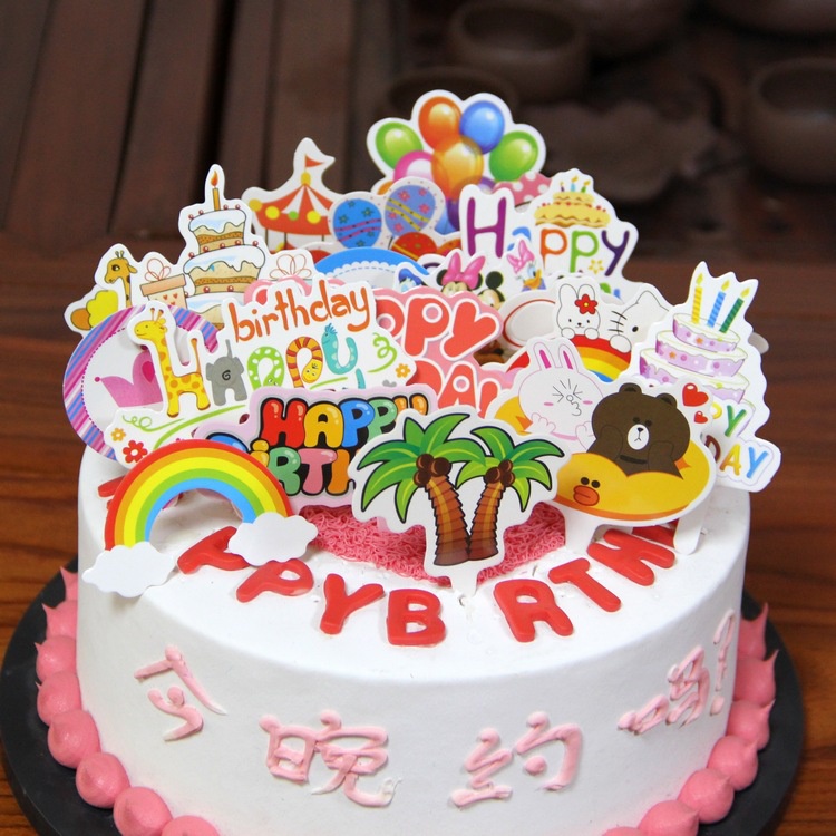 Jual Abubu - Topper Kue Cake HappyBirthday Ulangtahun Bday HBD Mini ...