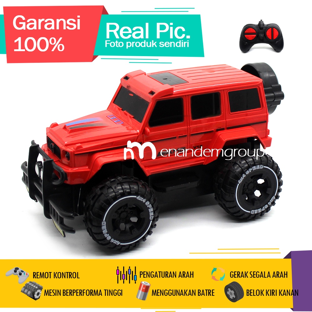 Jual Mainan Mobil Remot Kontrol RC Jeep Offroad Hammer Lampu LED ...