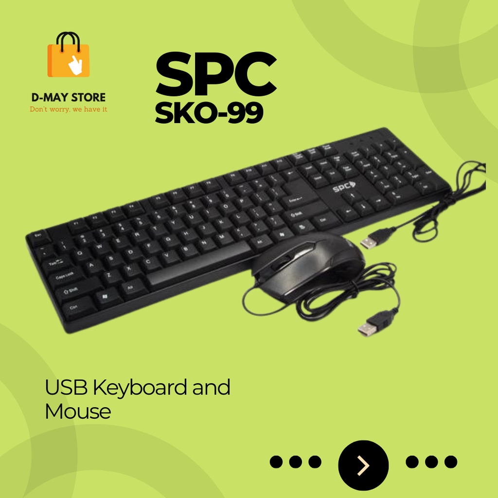 Jual Keyboard Komputer Mouse Komputer SPC SKO-99 USB | Shopee Indonesia