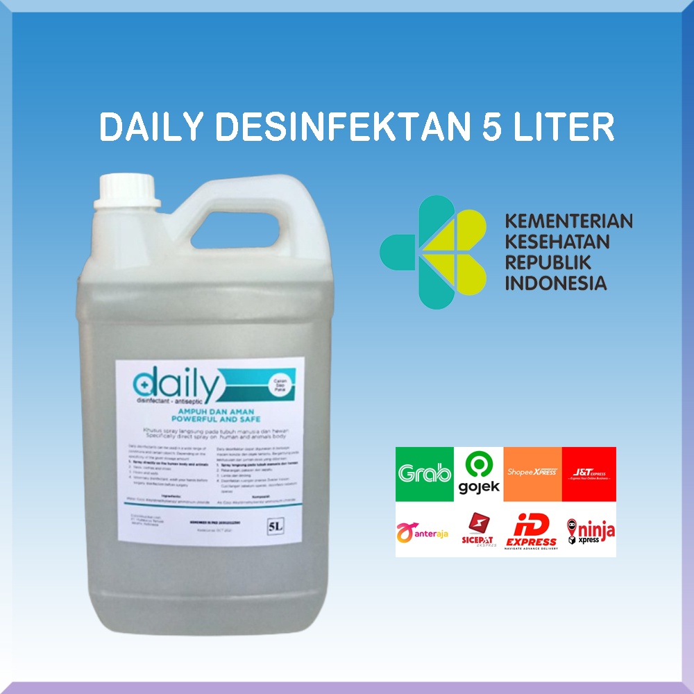 Jual DESINFEKTAN DAILY REGULER PREMIUM DISINFEKTAN ANTISEPTIC 5 LITER ...