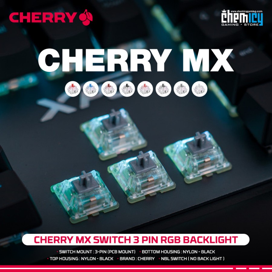 Jual Cherry MX Switch Plate Mount 3 Pin RGB Backlight | Shopee Indonesia