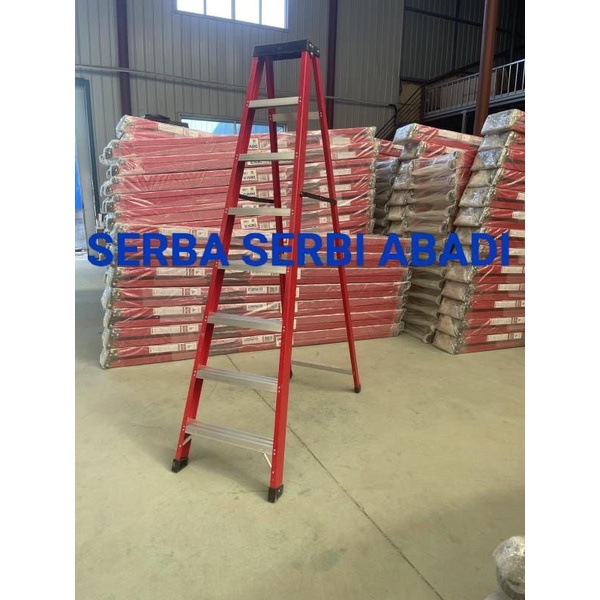 Jual tangga fiberglass 2,4 meter 8 step DENKO | Shopee Indonesia