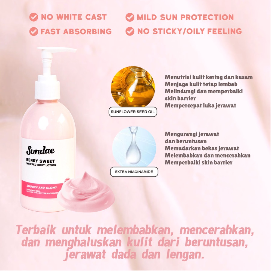 Jual SUNDAE Whipped Body Lotion 250ml | Shopee Indonesia