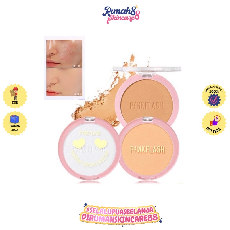 Jual PINKFLASH OhMySelf Pressed Powder Long-lasting Matte Lightweight ...