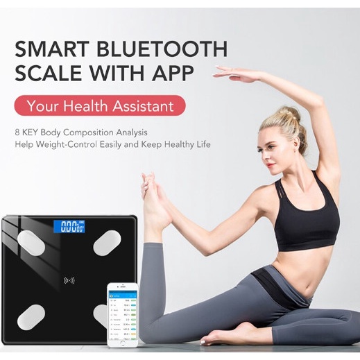 Jual Timbangan Badan Digital Bluetooth Alat Pengukur Berat Badan Smart ...