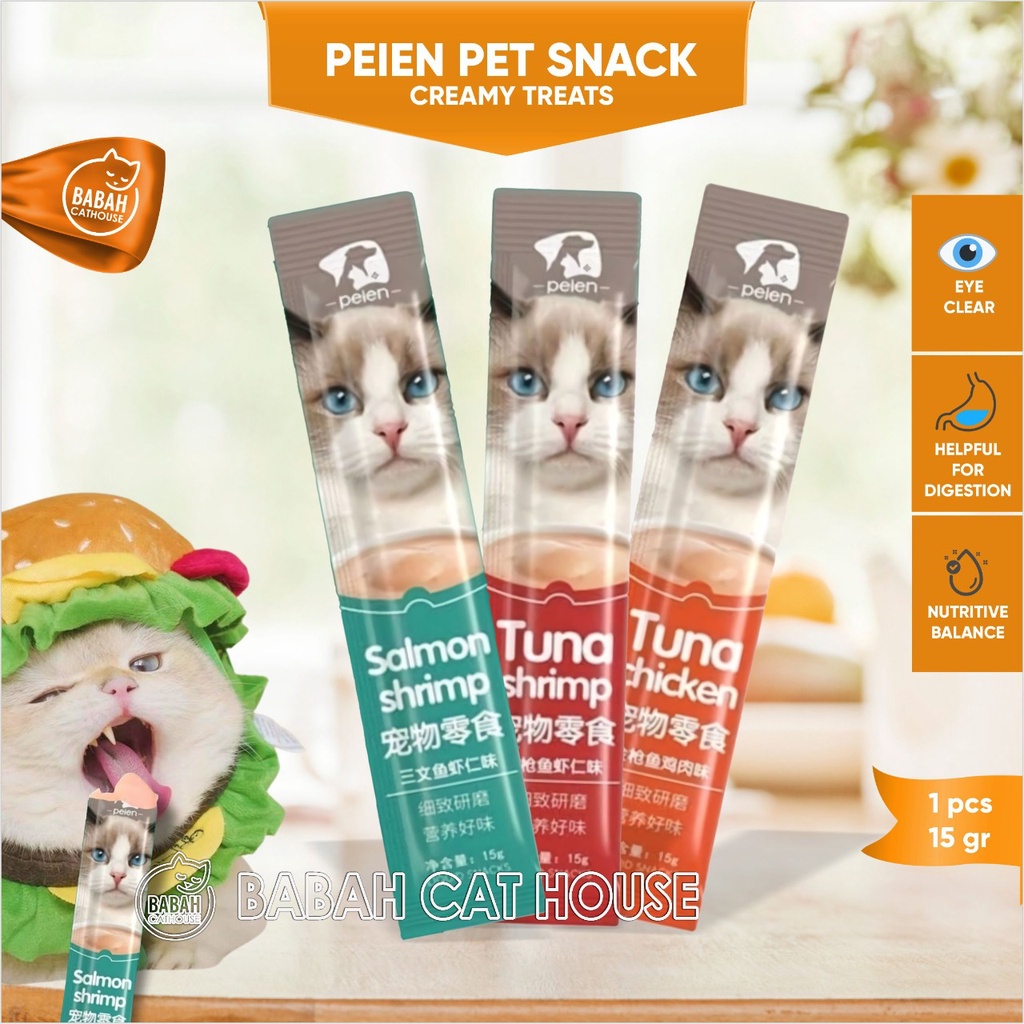 Jual PEIEN Cat Treats 15gr Makanan Snack Cemilan Kucing Luquid Creamy ...