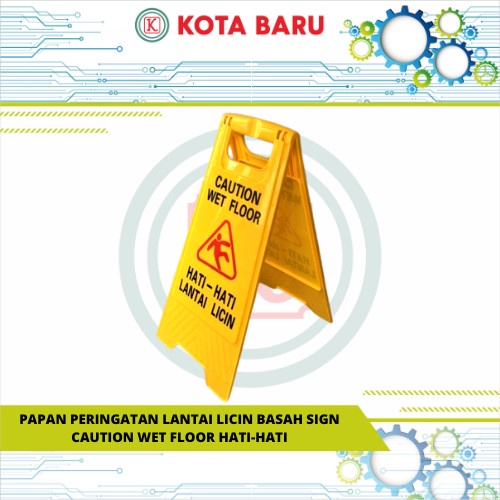 Jual PAPAN PERINGATAN LANTAI LICIN BASAH SIGN CAUTION WET FLOOR HATI ...