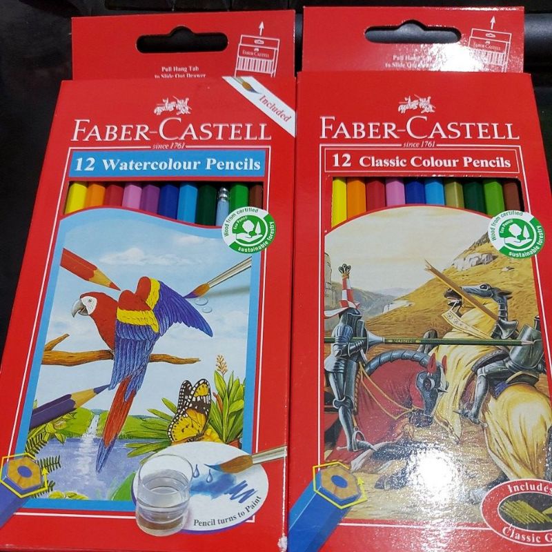 Jual NEW Faber-Castell 12 Warna Pencils Classic & Water Colours RBU ...