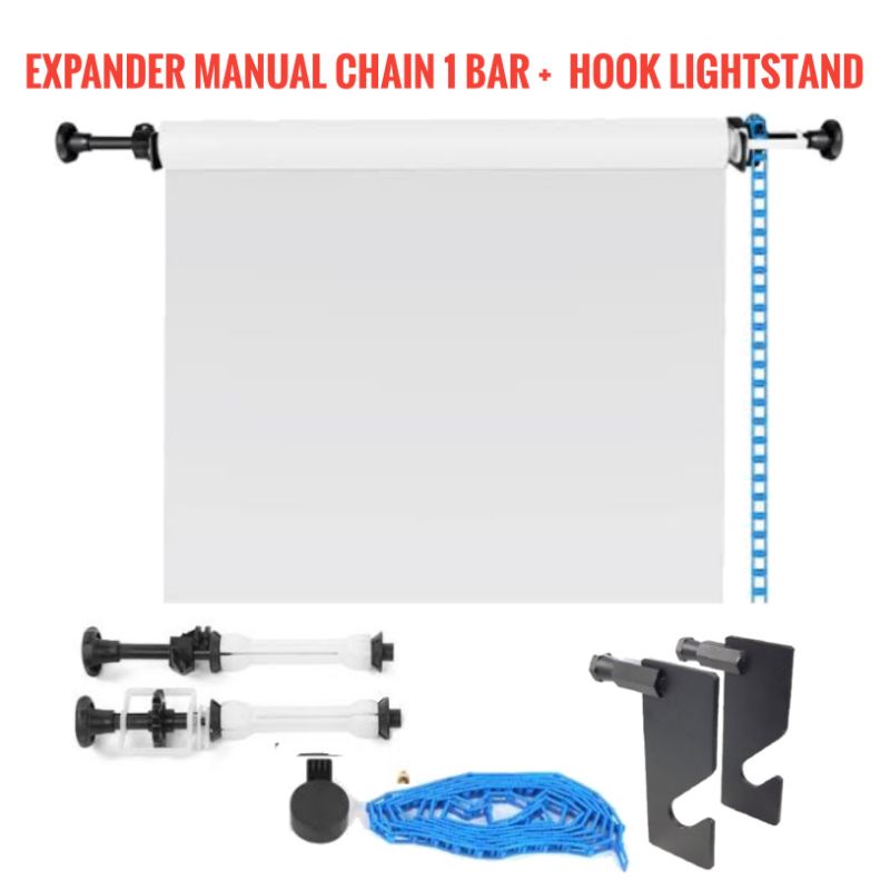 Jual Expander Manual Chain Roller Background 1 Bar plus Hok Lightstand ...