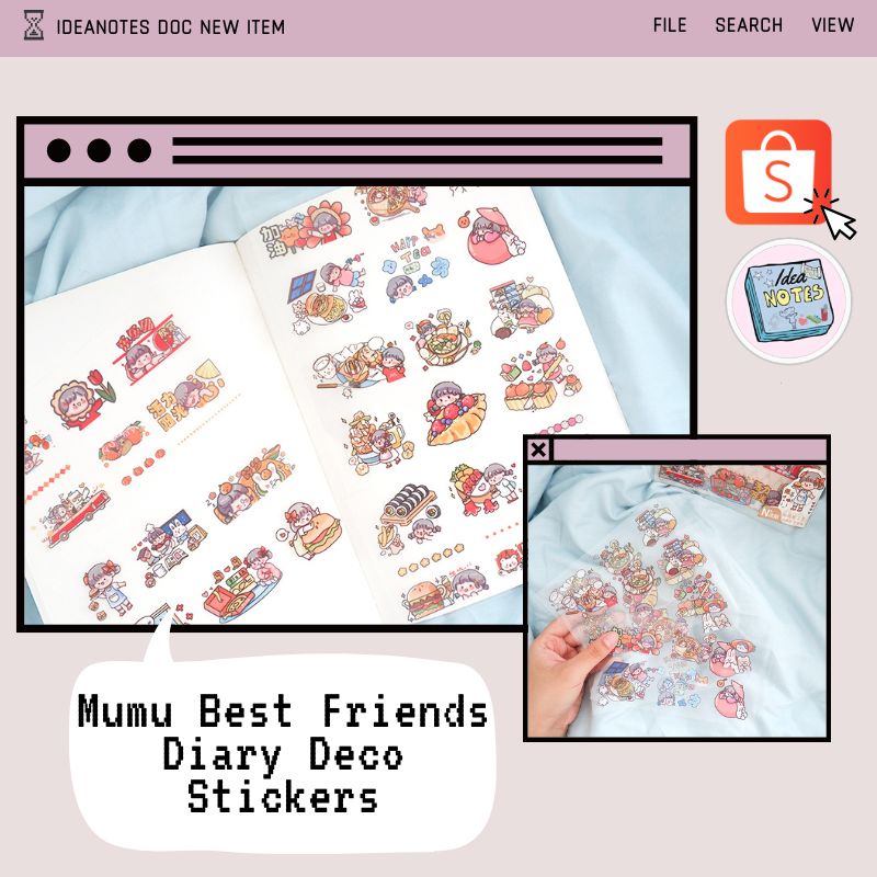 Jual Sticker Lucu Imut Mumu Best Friends Diary Deco Stickers | Shopee ...