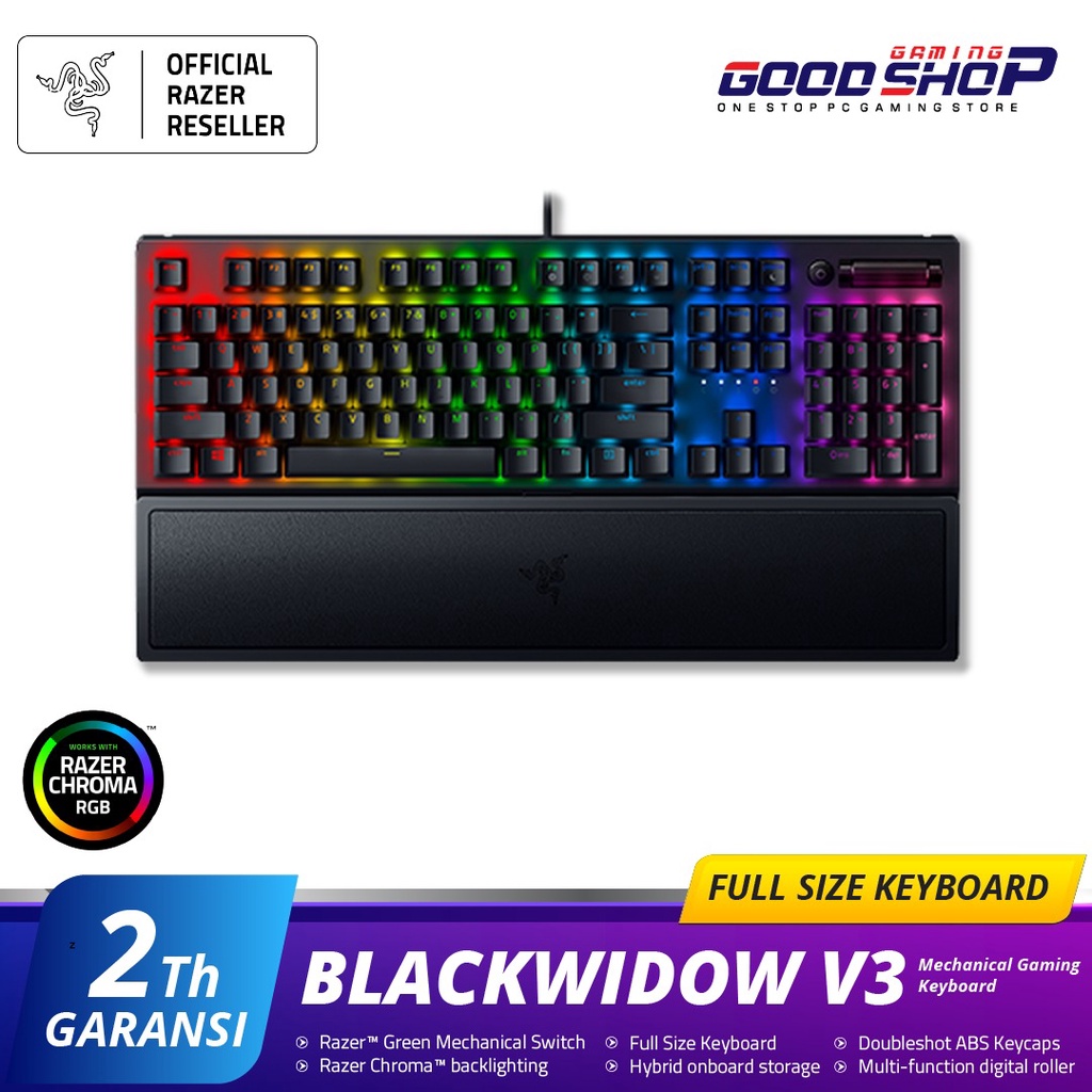 Jual Razer Blackwidow V3 Mechanical FullSize - Gaming Keyboard | Shopee ...