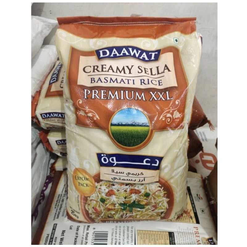 Jual Daawat Creamy Sella Basmati Rice Premium XXL 25Kg Super Panjang Jumbo Beras Basmati Impor ...