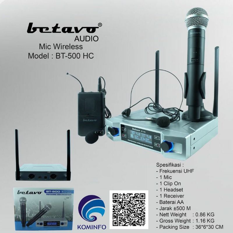 Jual MIC WIRELESS HEADSET BANDO DAN PEGANG BT 500 HC MICROPHONE CLIP ON ...