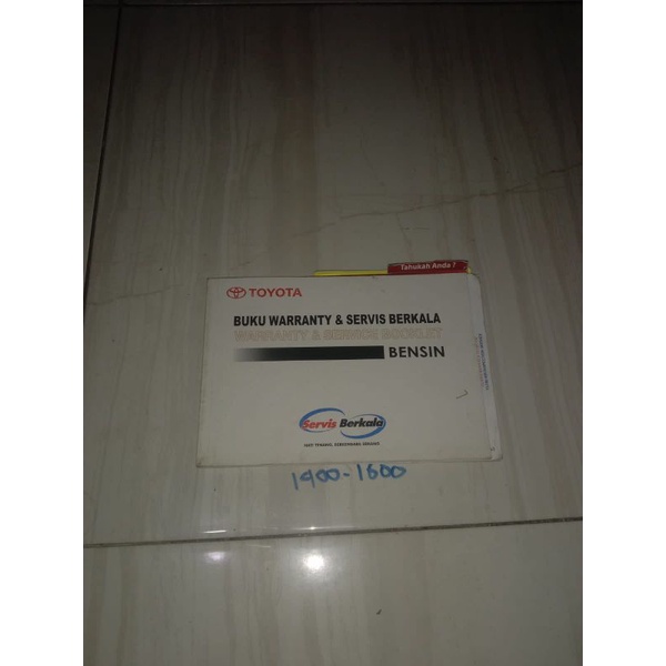 Jual Buku Toyota Warranty & Servis Bensin | Shopee Indonesia