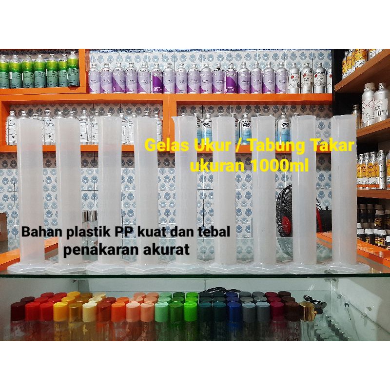 Jual Tabung ukur Gelas ukur 1000ml, gelas ukur plastik tabung ukur lab ...