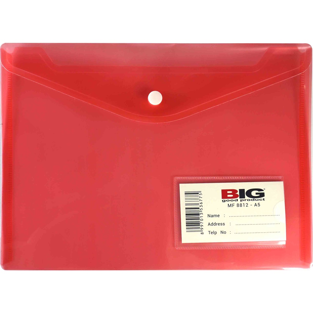 Jual 12 Pcs BIG Map Kancing 1 Plastik/ Map Dokumen Kancing 1 Transparan ...