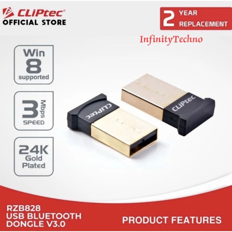 Jual CLIPtec RZB828 - USB Bluetooth Dongle 3.0 | USB Portable | Shopee ...