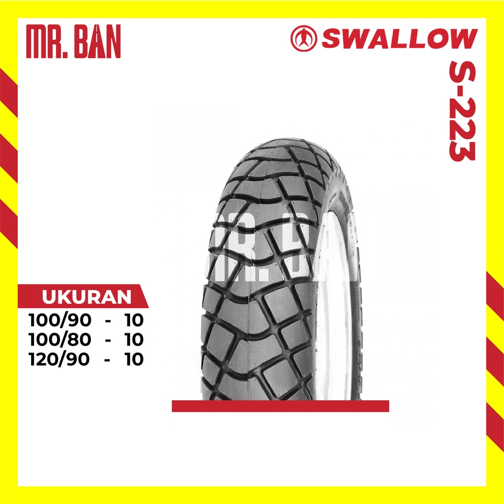 Jual BAN MOTOR VESPA RING 10 SWALLOW S-223 TUBLES 100/90 100/80 120/90 TL | VESPA LX | VESPA ZIP ...