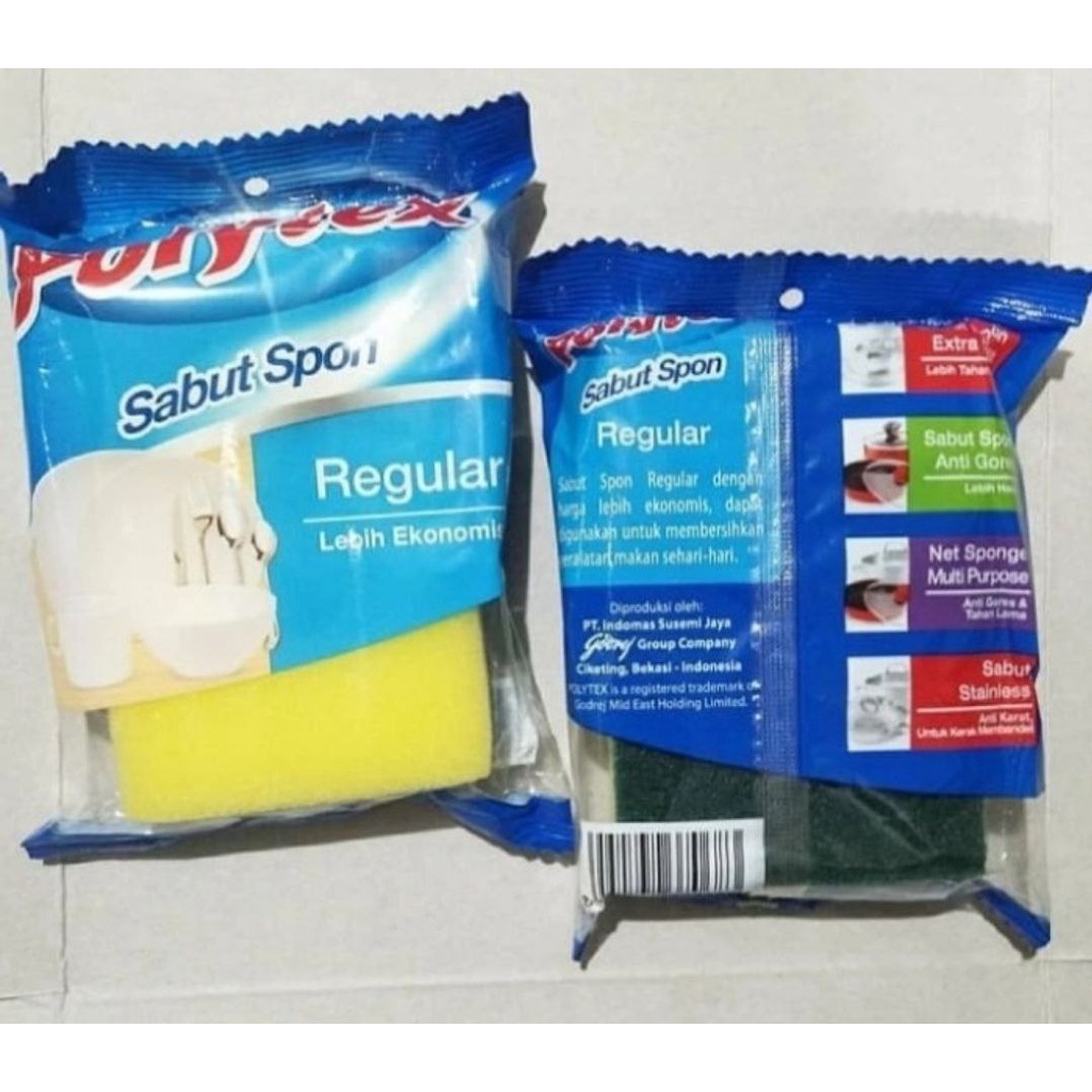 Jual Polytex Sabut Spons Reguler Hijau Kuning - Spons Cuci Piring ...
