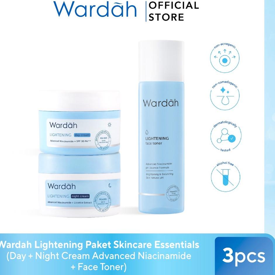 Jual Harga Bagus--Wardah Lightening Paket Skincare Essentials (Day ...