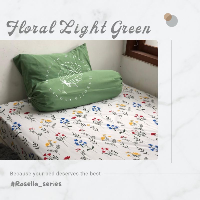 Jual Sprei Motif Bunga Cantik Vintage Katun Lokal Sage Pastel Floral ...