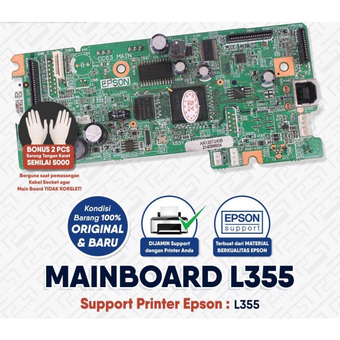 Jual Main Mainboard Original Printer Epson L355 | Shopee Indonesia