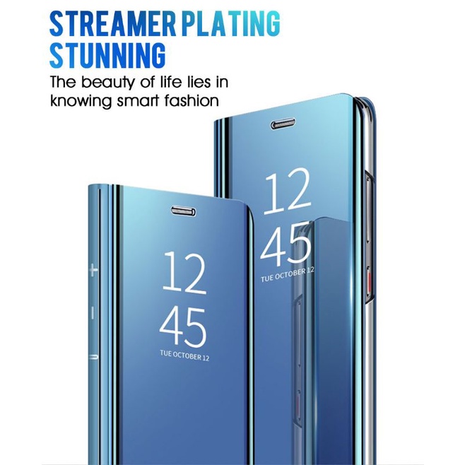 Jual Clear view Flip Mirror standing cover Samsung S6 edge / S7 edge / S8 / S8+ S8 plus / S9 ...