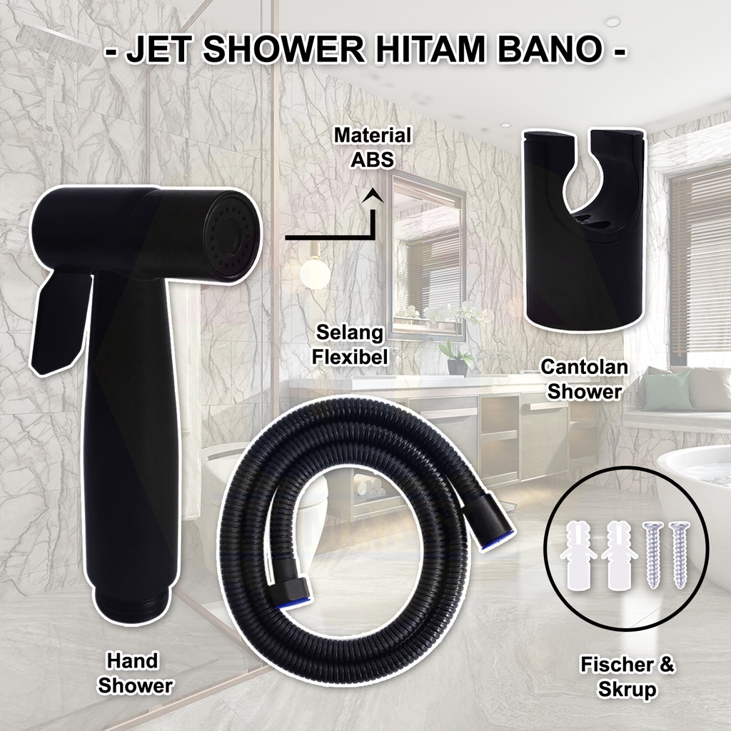 Jual JET SHOWER HITAM BANO - BIDET SET BERKUALITAS | Shopee Indonesia
