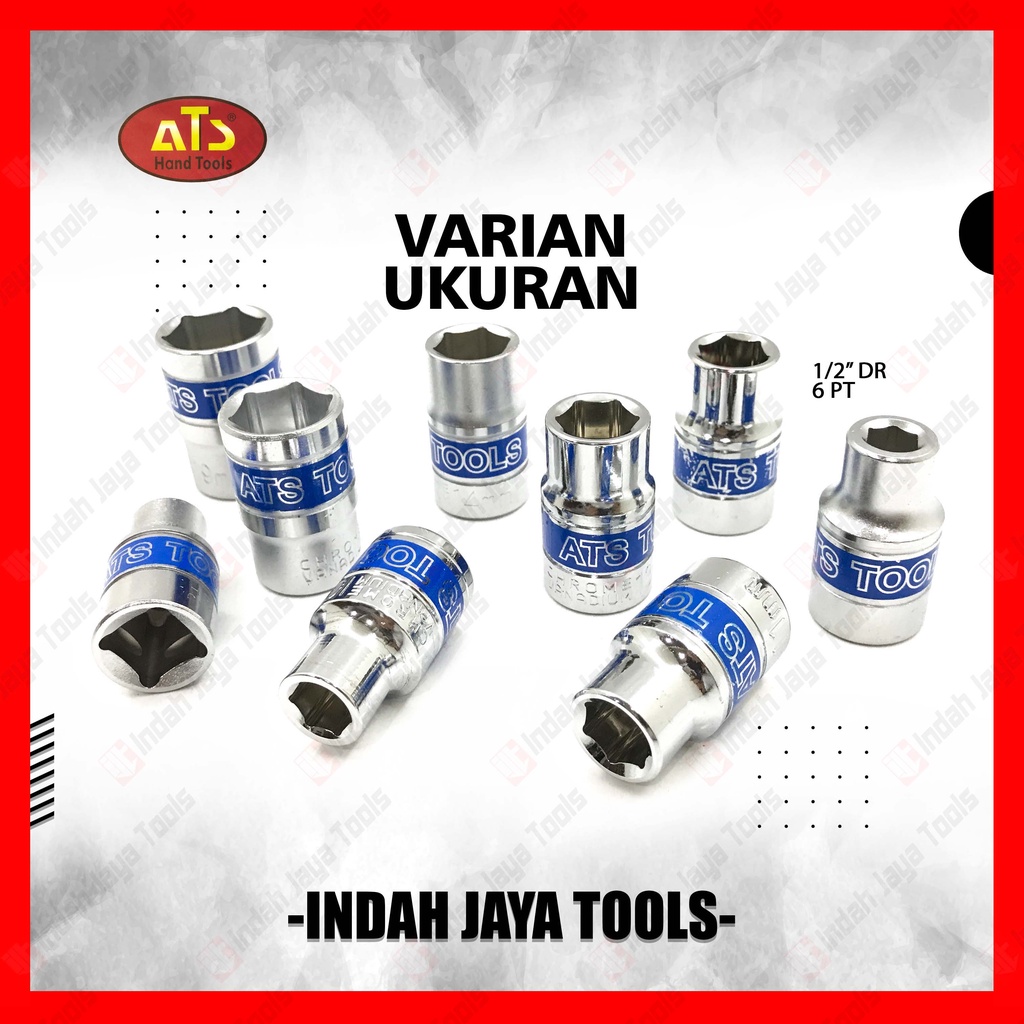 Jual ATS Mata Sok 1/2 inch 6 PT 21 22 24 27 mm - Kunci Sock Shock ...
