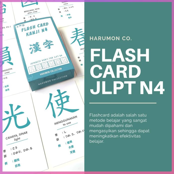 Jual BERKUALITAS FLASH CARD KANJI JLPT N4 BAHASA JEPANG VOL 1 DAN 2 | Shopee Indonesia