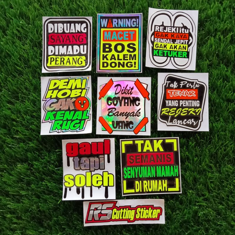 Jual STICKER CUTTING KATA-KATA DEMI HOBI GA KENAL RUGi | Shopee Indonesia