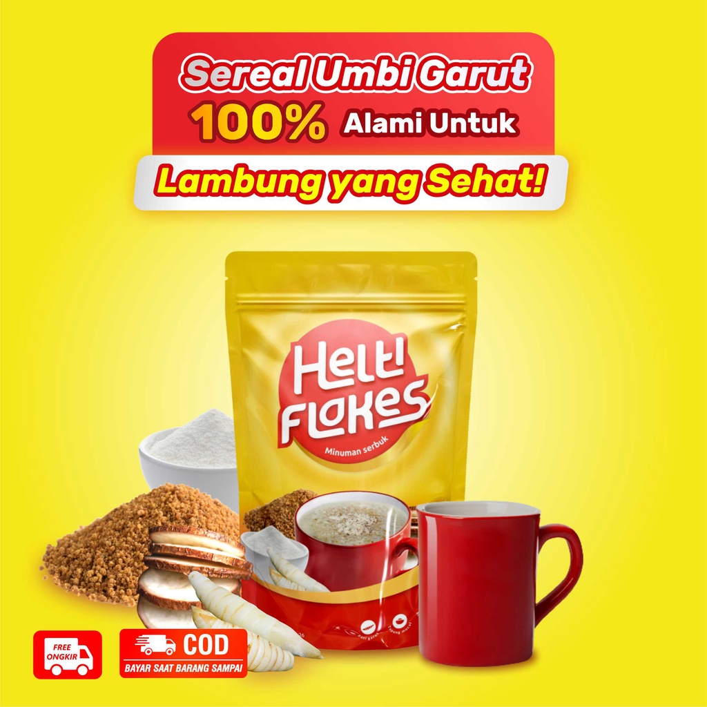 Jual HELTI FLAKES PROMO 1 SAMPAI 3 PACK / Tepung Pati Garut / Makanan ...