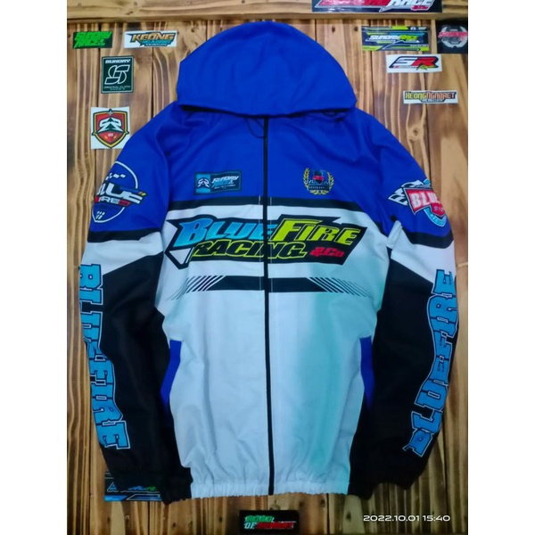 Jual jaket parasut original bluefire motif racing NEW | Shopee Indonesia