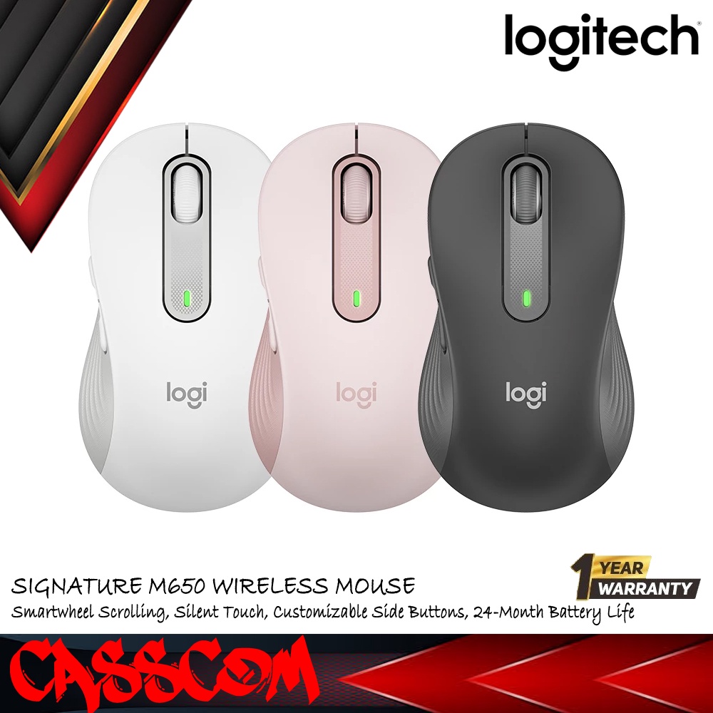 Jual Logitech Signature M650 Mouse Wireless Bluetooth Silent | Shopee ...