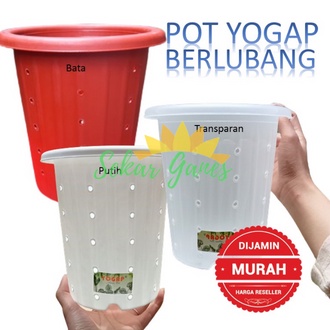 Jual PROMO TERMURAH Pot Yogap 10 13 15 17 18 19 20 25 Putih Bening ...