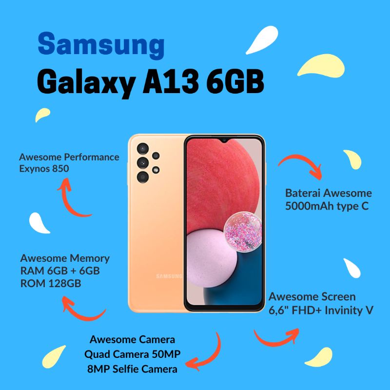 Jual [READY STOCK] SAMSUNG GALAXY A13 RAM 4GB ROM 128GB SAMSUNG GALAXY ...