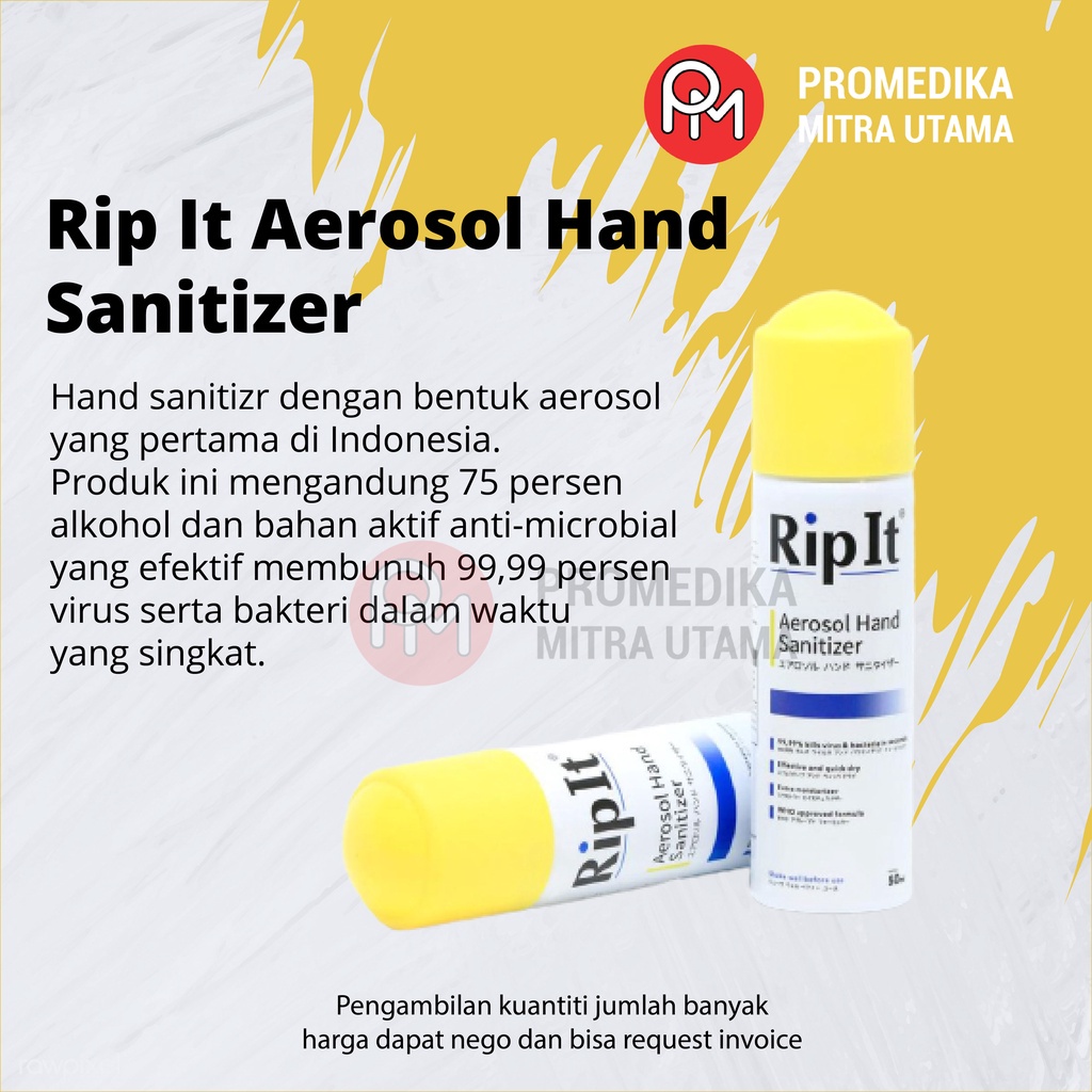 Jual Aerosol Hand Sanitizer Rip It 200ml dan 50 ml | Shopee Indonesia